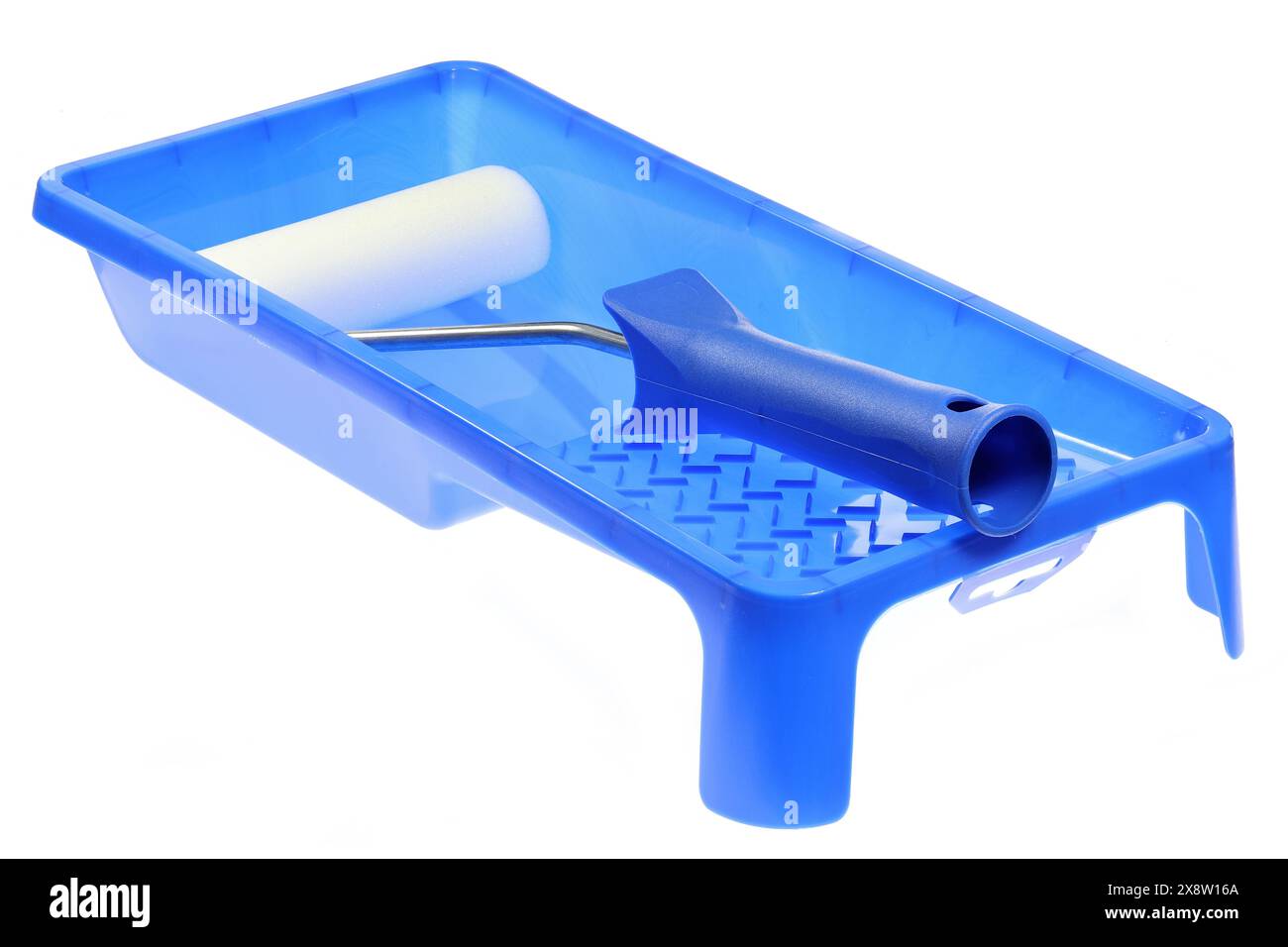 paint roller in paint tray isolated on white background Stock Photo - Alamy