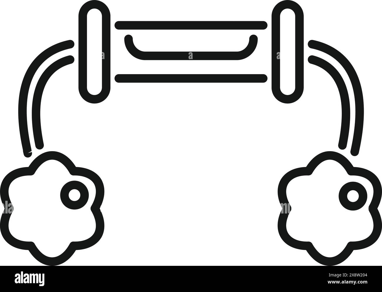 Adjustable resistance hand grip strengthener icon with line art ...