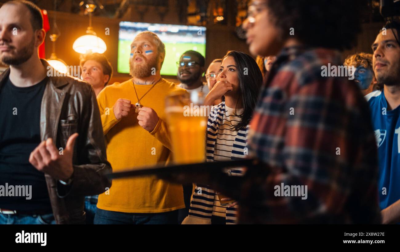 Soccer Club Members Cheering for Their Team, Playing in an ...