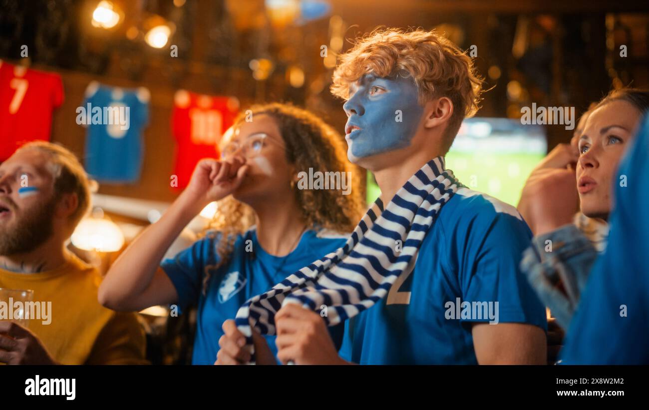 Bar with tv during soccer tournament hi-res stock photography and ...
