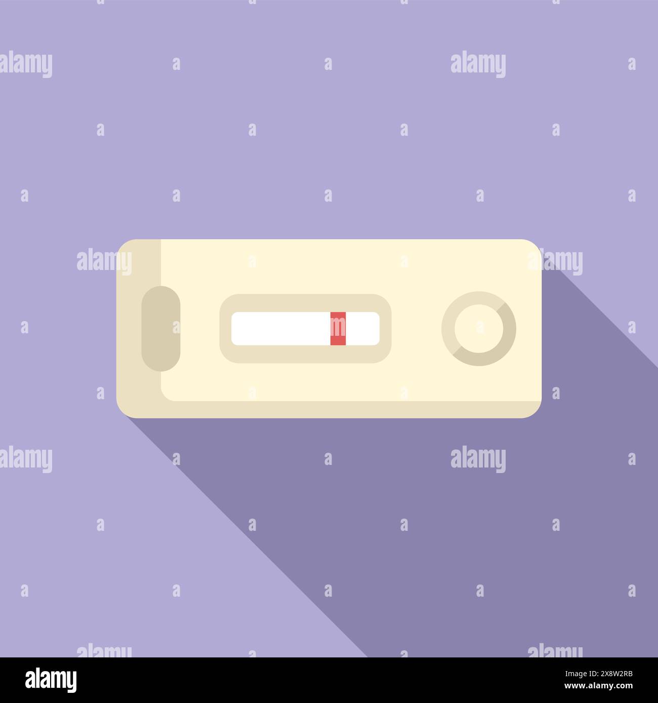 Vector illustration of a simple pregnancy test icon with a positive ...