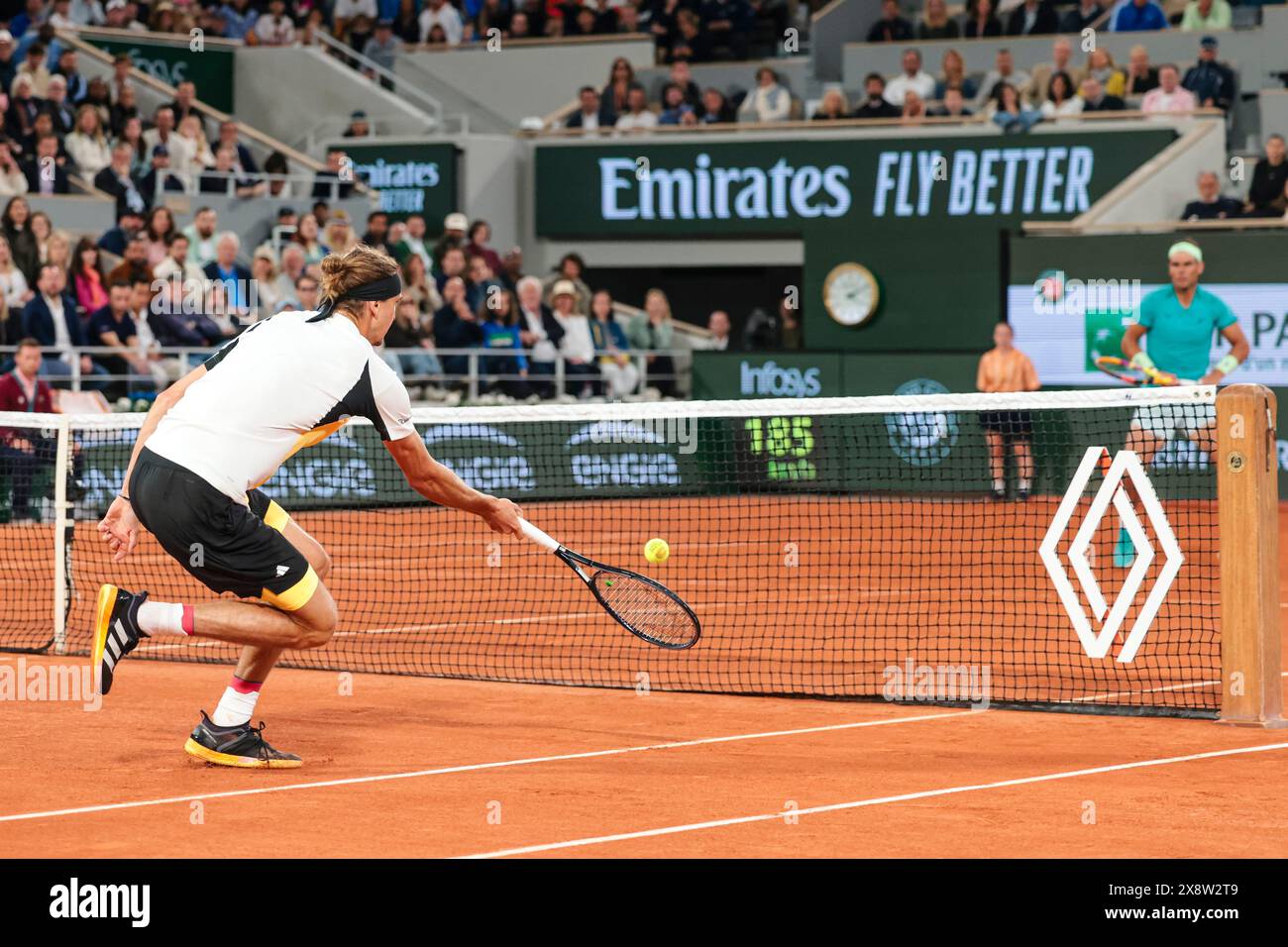 Paris, France. 27th May, 2024. Tennis player Alexander Zverev from Germany during the 2024 ...