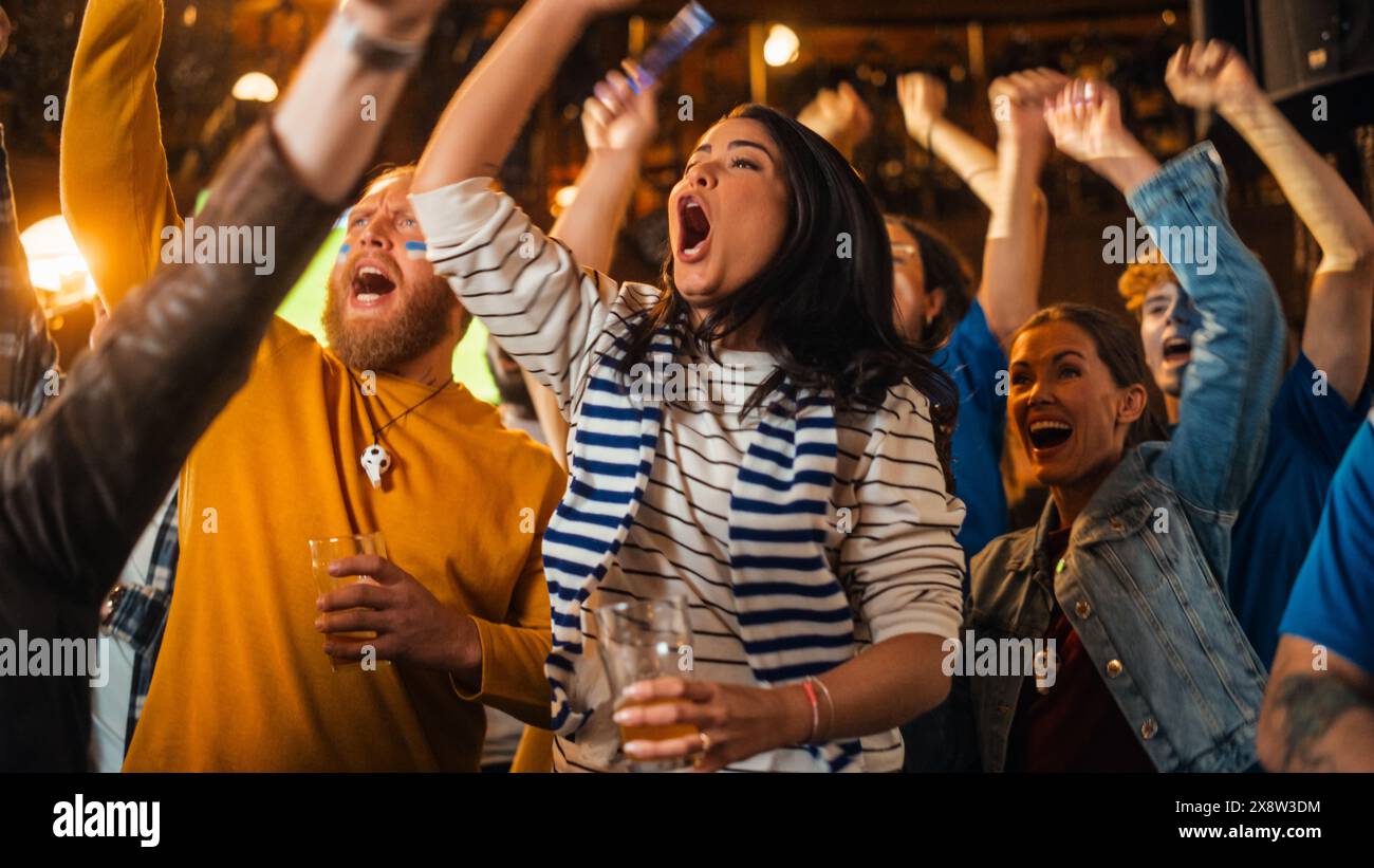 Soccer Club Members Cheering for Their Team, Playing in an ...