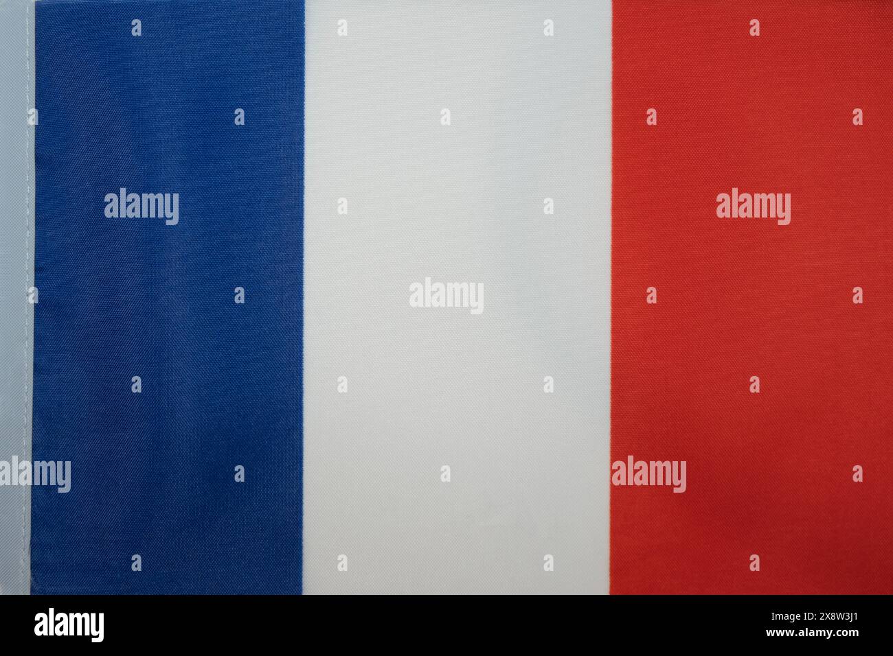 Simple Flag of France. French simple tricolor cloth fabric texture flag ...