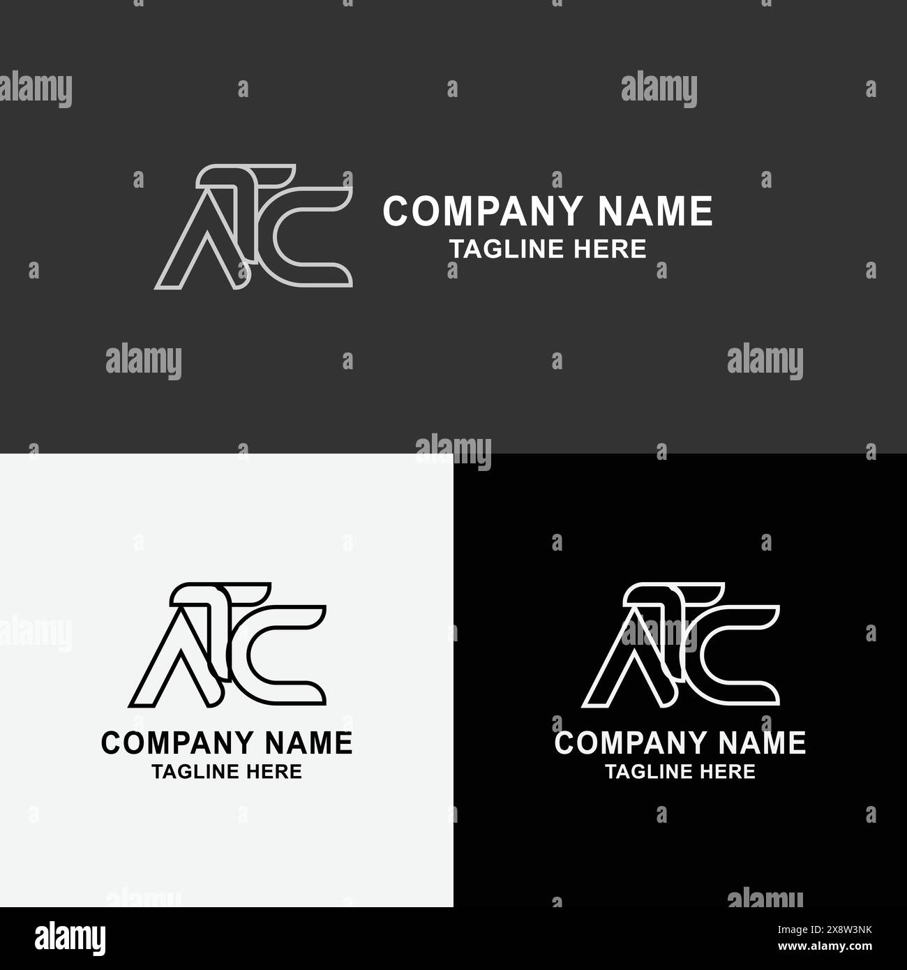 ATC letter logo creative design with vector graphic, ATC simple and ...