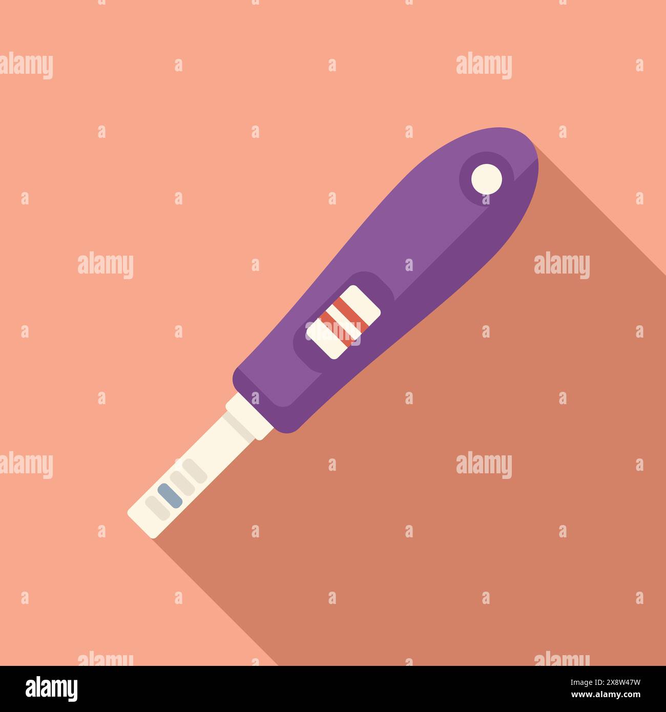 Modern digital pregnancy test illustration with vector flat design ...
