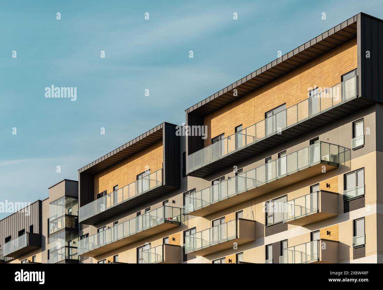 Architecture modern apartment housing residential home balcony window ...
