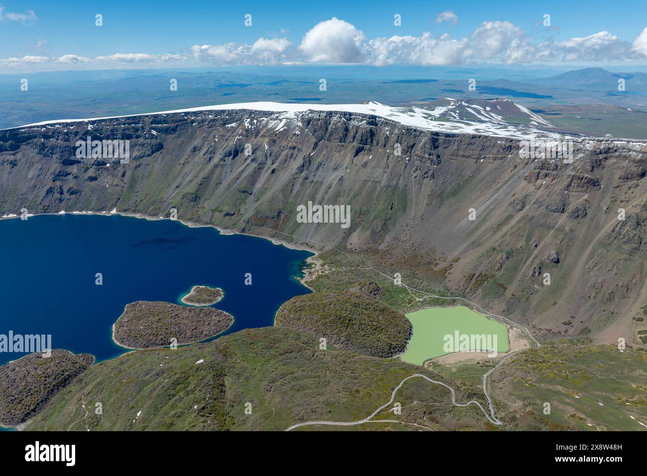 Nemrut Lake is the second largest crater lake in the world and the ...