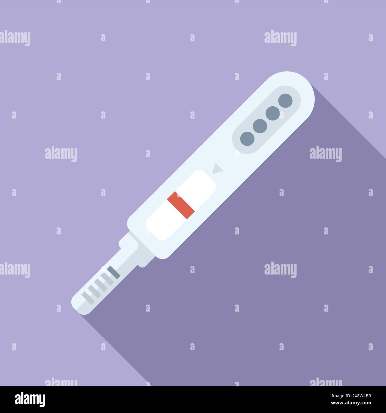Flat design vector illustration of a digital pregnancy test with ...