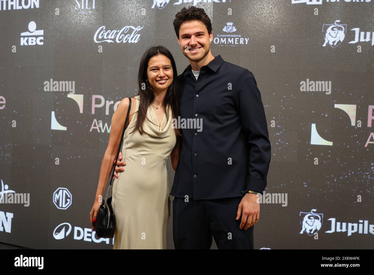 Antwerp's goalkeeper Senne Lammens and his girlfriend pictured on the ...