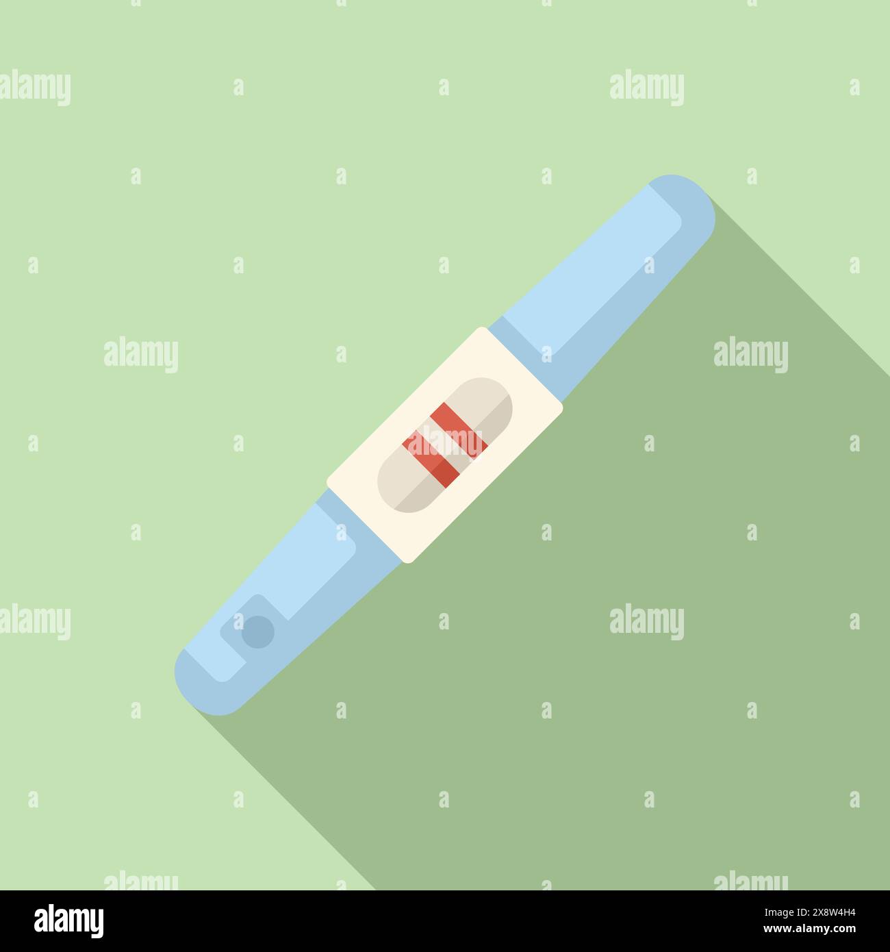 Flat Design Positive Pregnancy Test Icon Illustration For Expecting