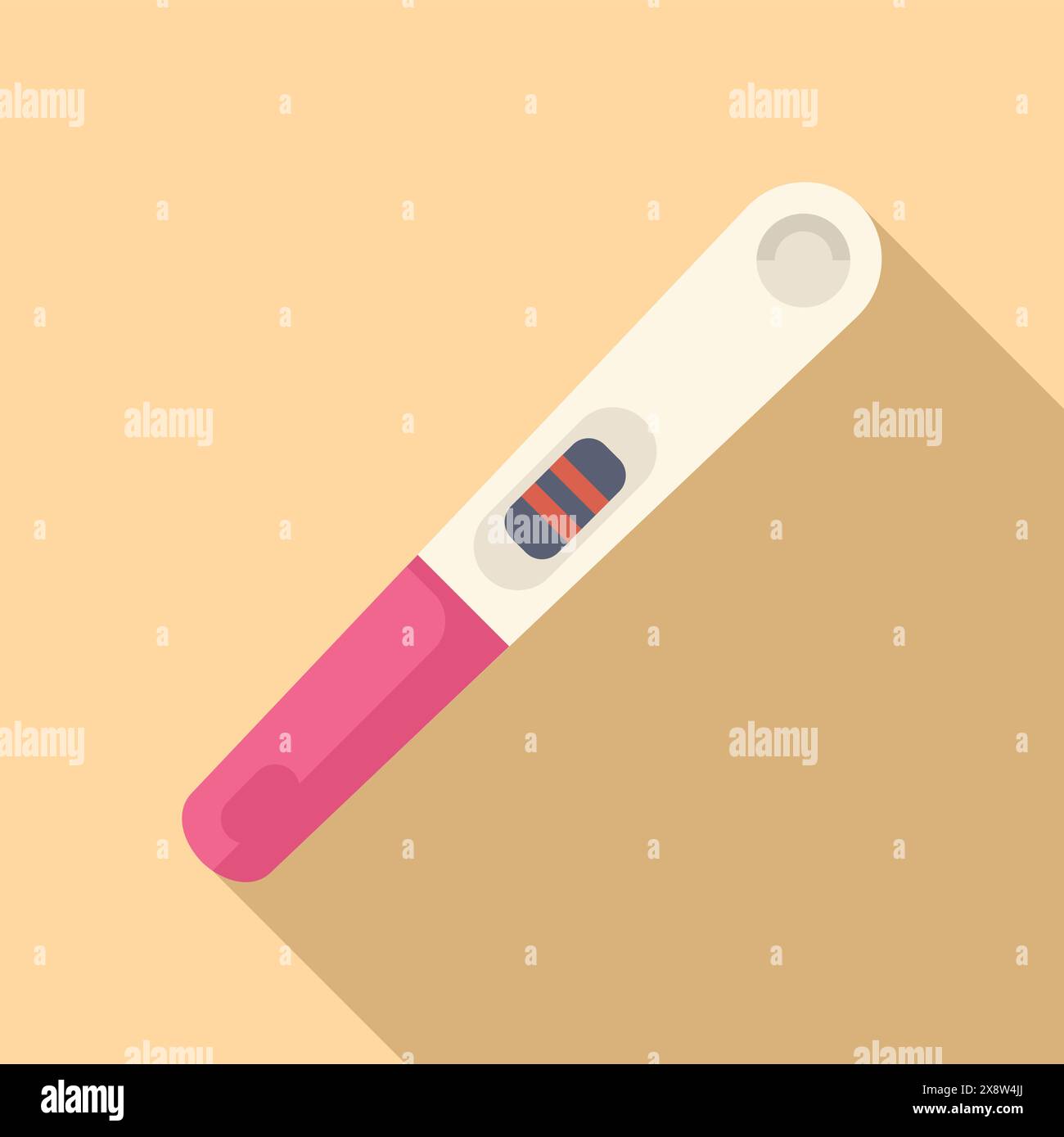 Minimalist vector illustration of a pregnancy test in flat design with ...