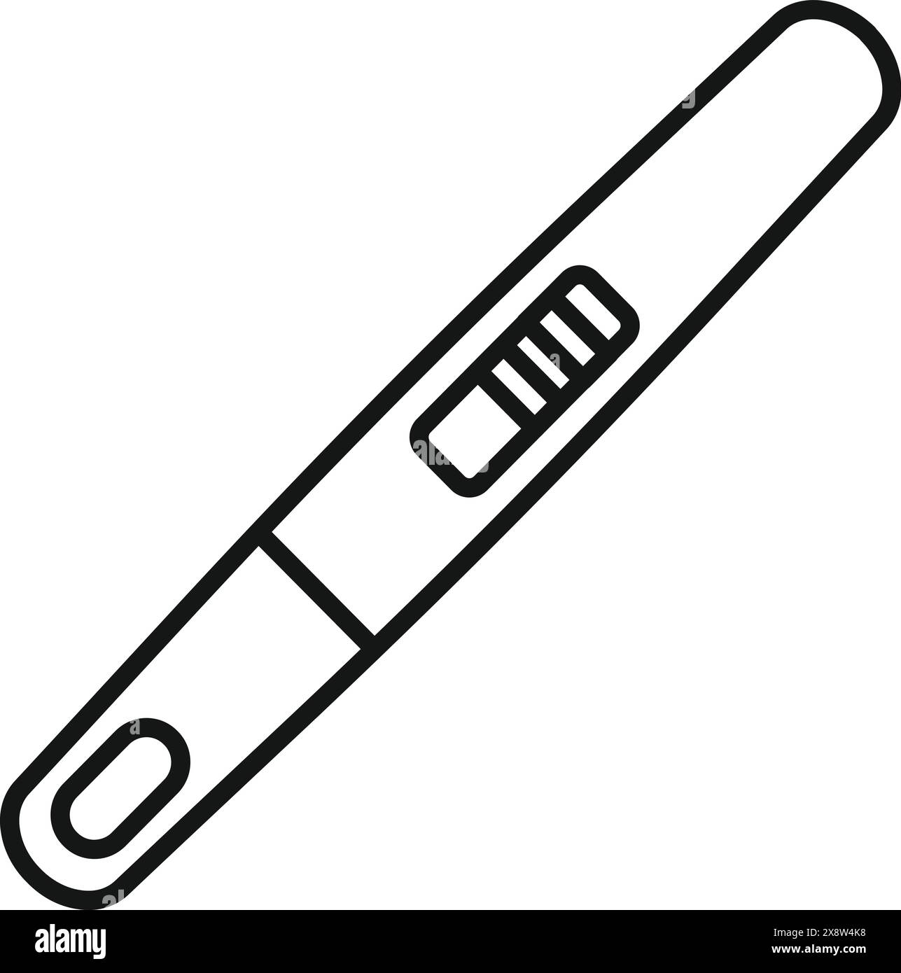 Digital pregnancy test icon with editable stroke and thin lines. Simple ...