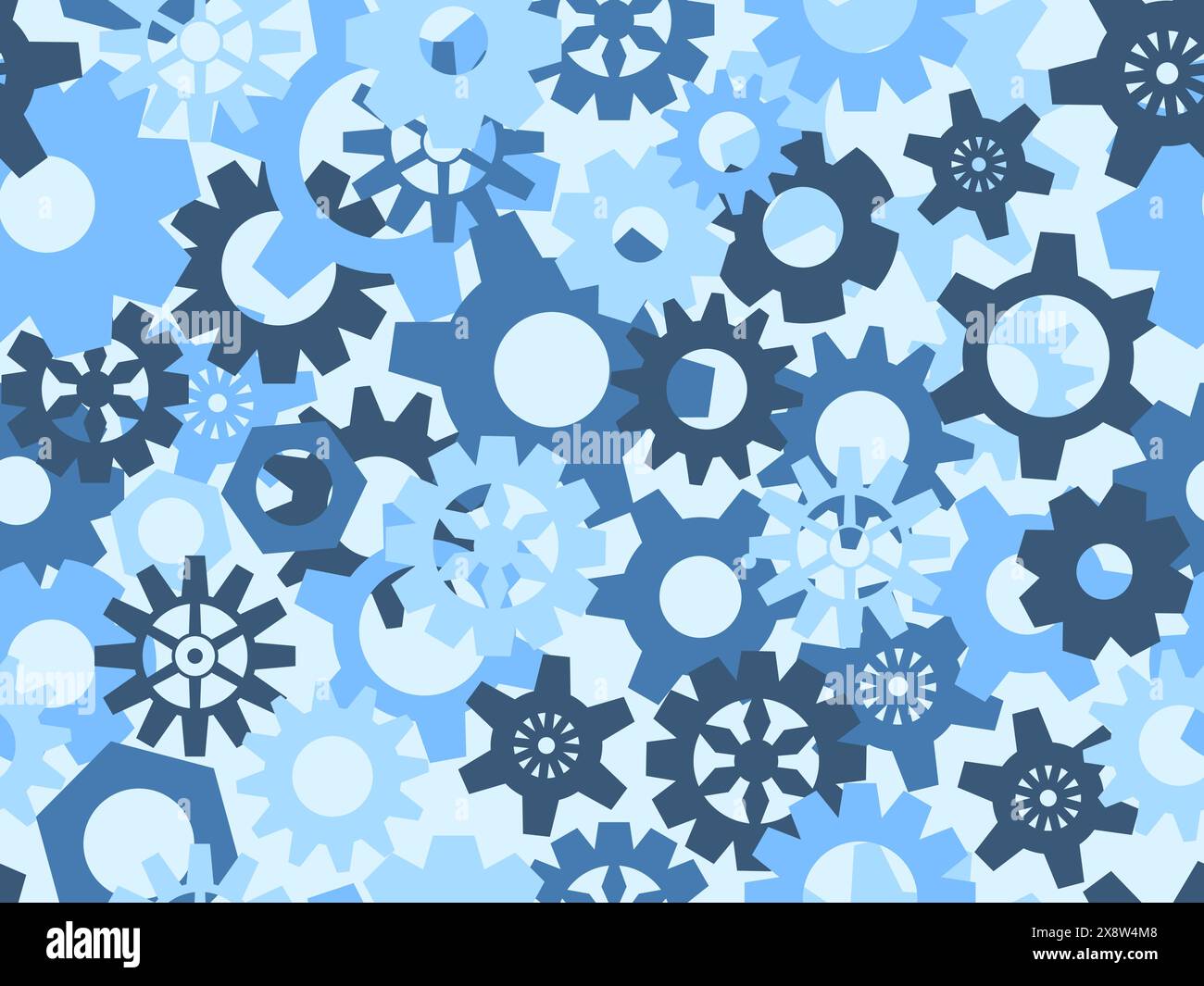 Seamless pattern of gears in steampunk and atompunk style. Jagged ...