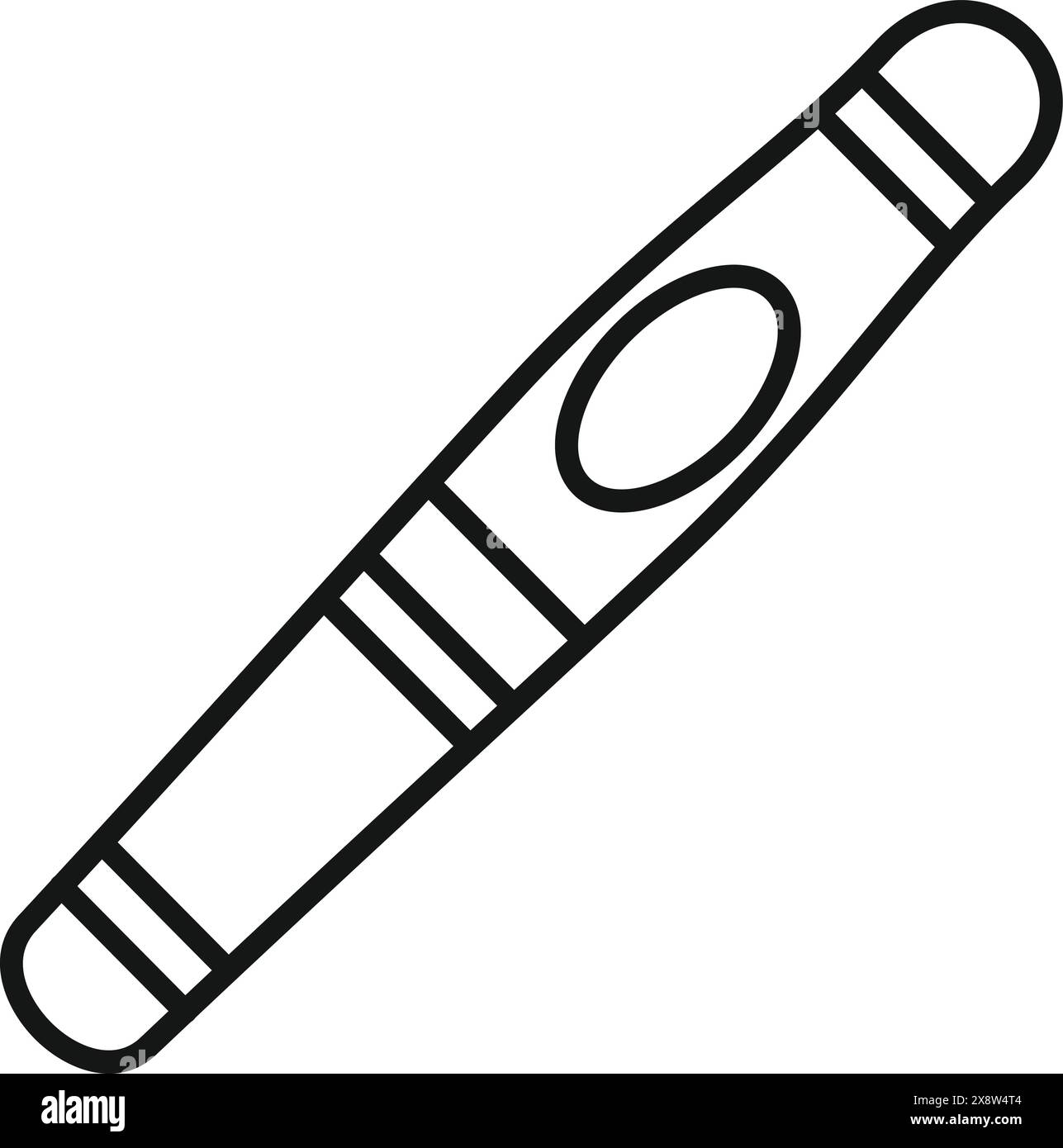 Black and white line art vector drawing of a stylized pen, perfect for ...