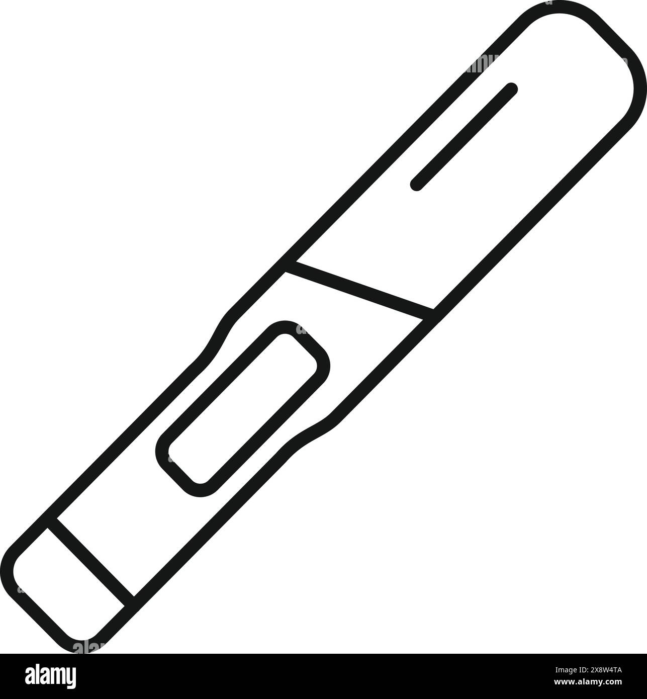 Black and white line drawing of a pregnancy test, perfect for medical ...