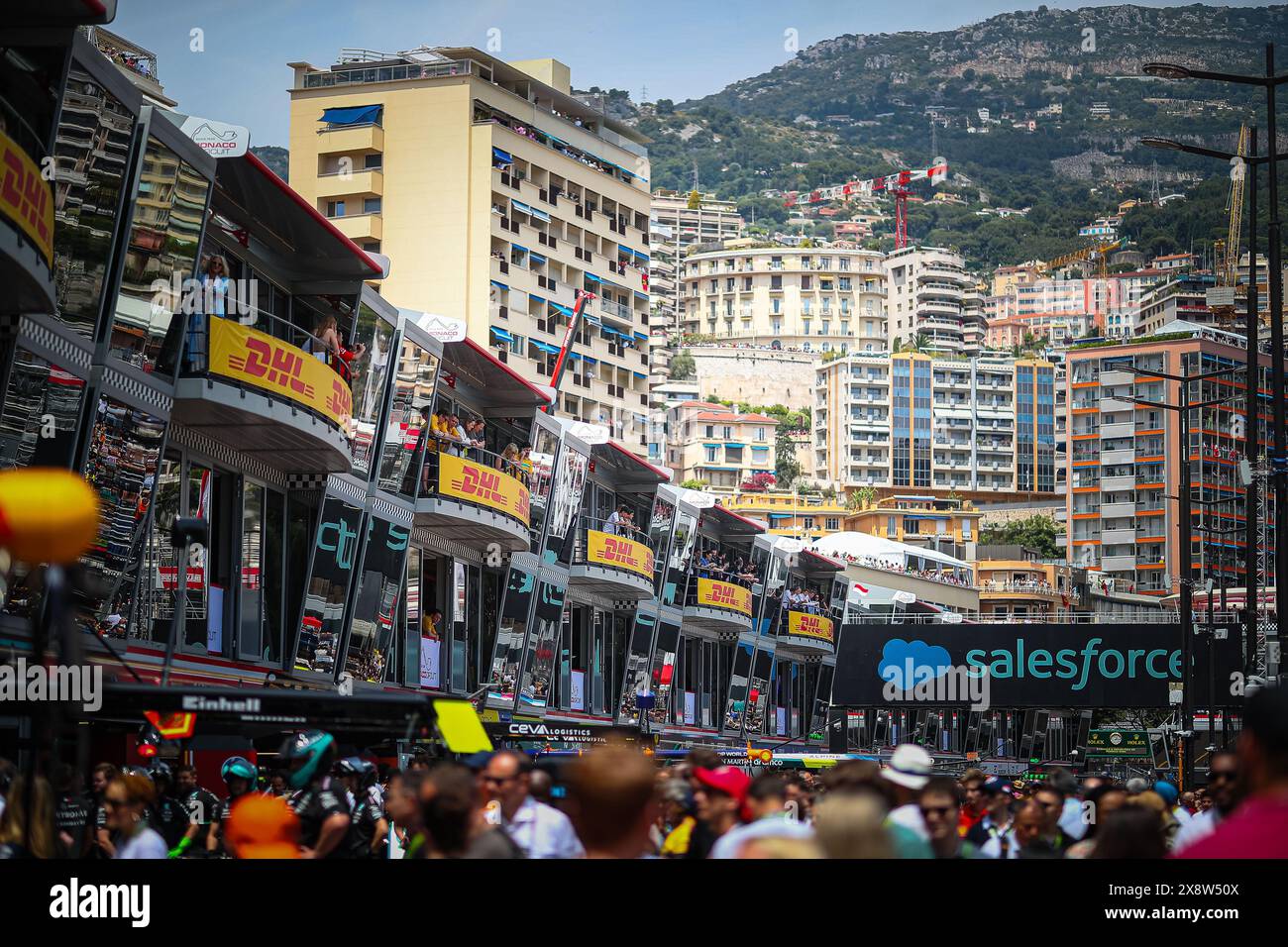 Monaco, Principality Of Monaco. 26th May, 2024. Pit Lane/Box during the ...