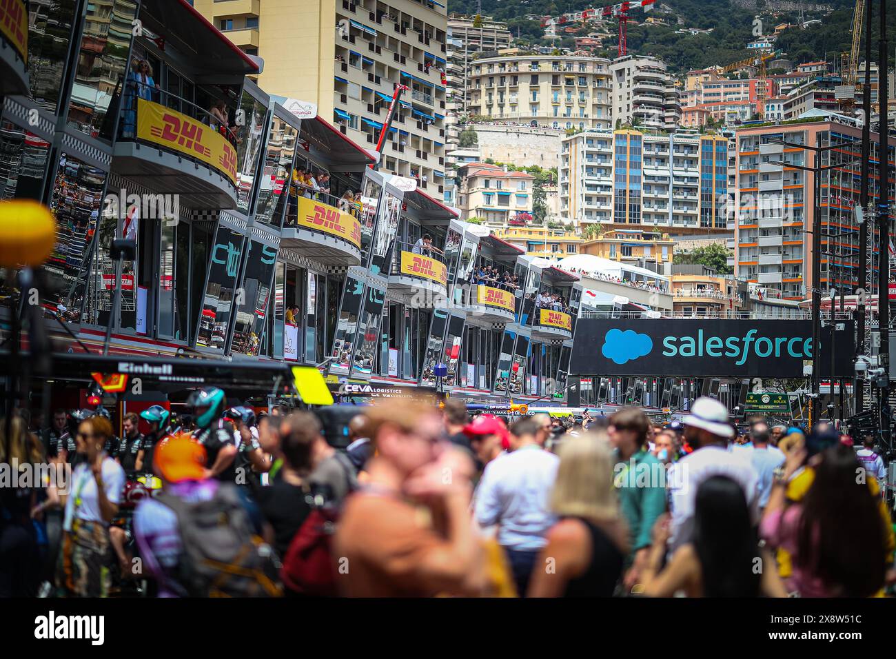Monaco, Principality Of Monaco. 26th May, 2024. Pit Lane/Box during the ...