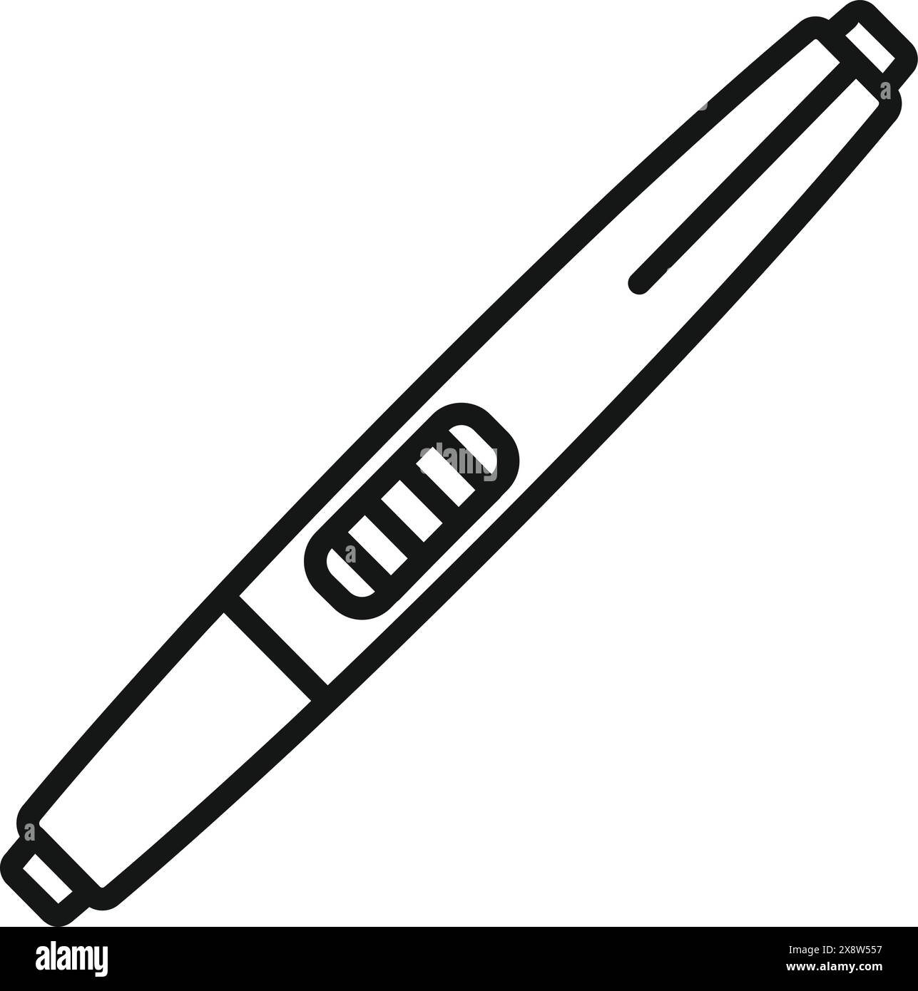 Vector outline of a ballpoint pen, perfect for office and ...