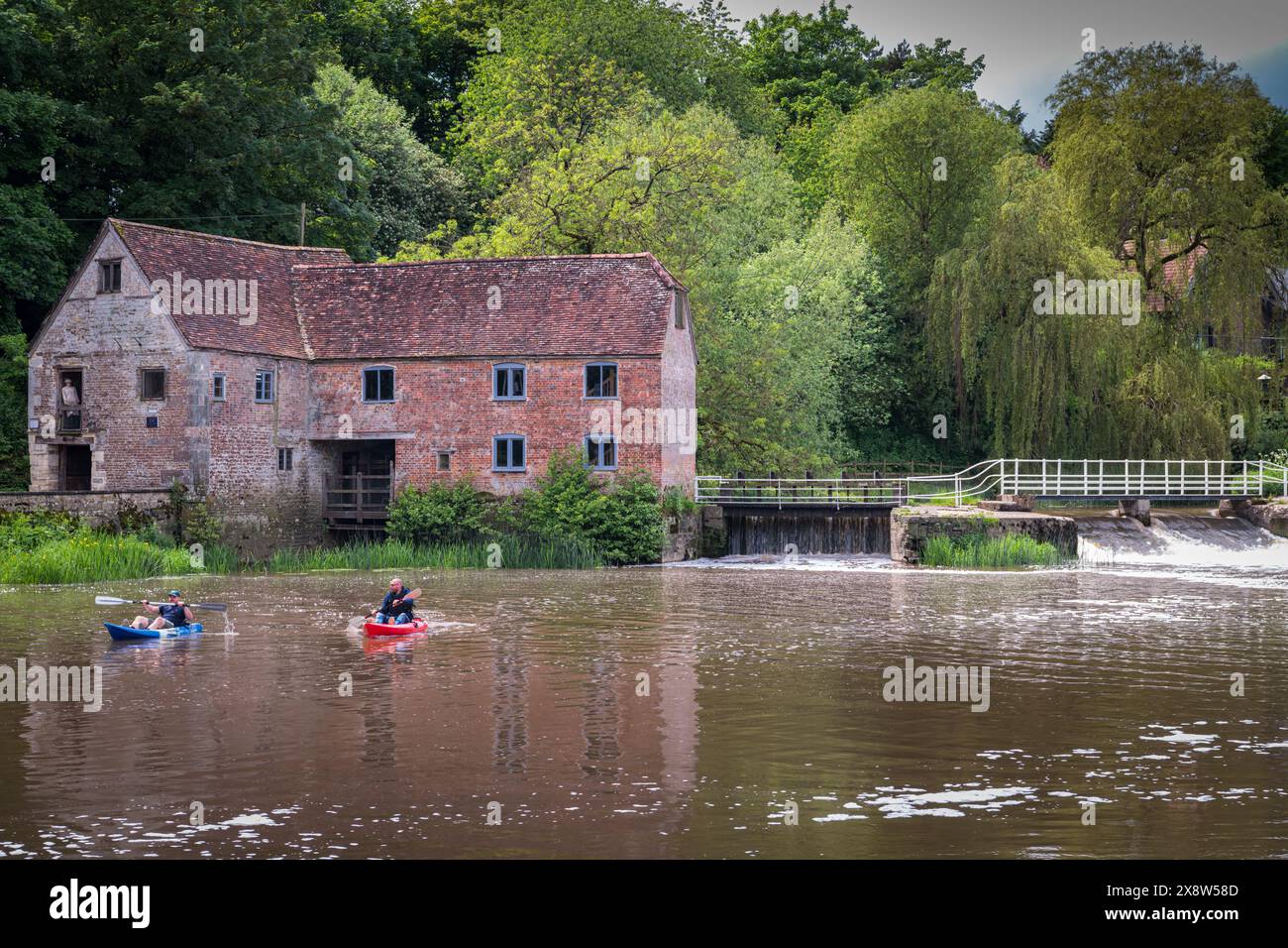 A summer HDR image of the 16th century, still working, Sturminster Mill ...