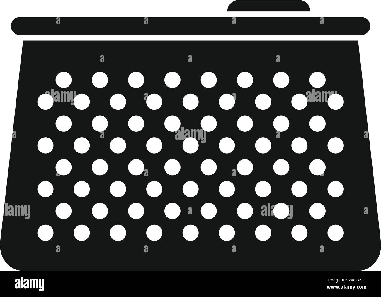 Vector illustration of a simple black kitchen grater icon isolated on a ...