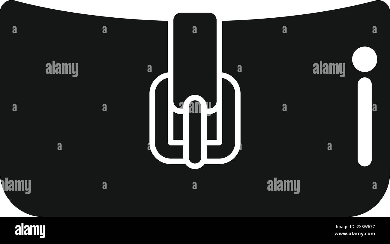 Simplistic vector illustration depicting a belt icon in black and white Stock Vector Image & Art ...