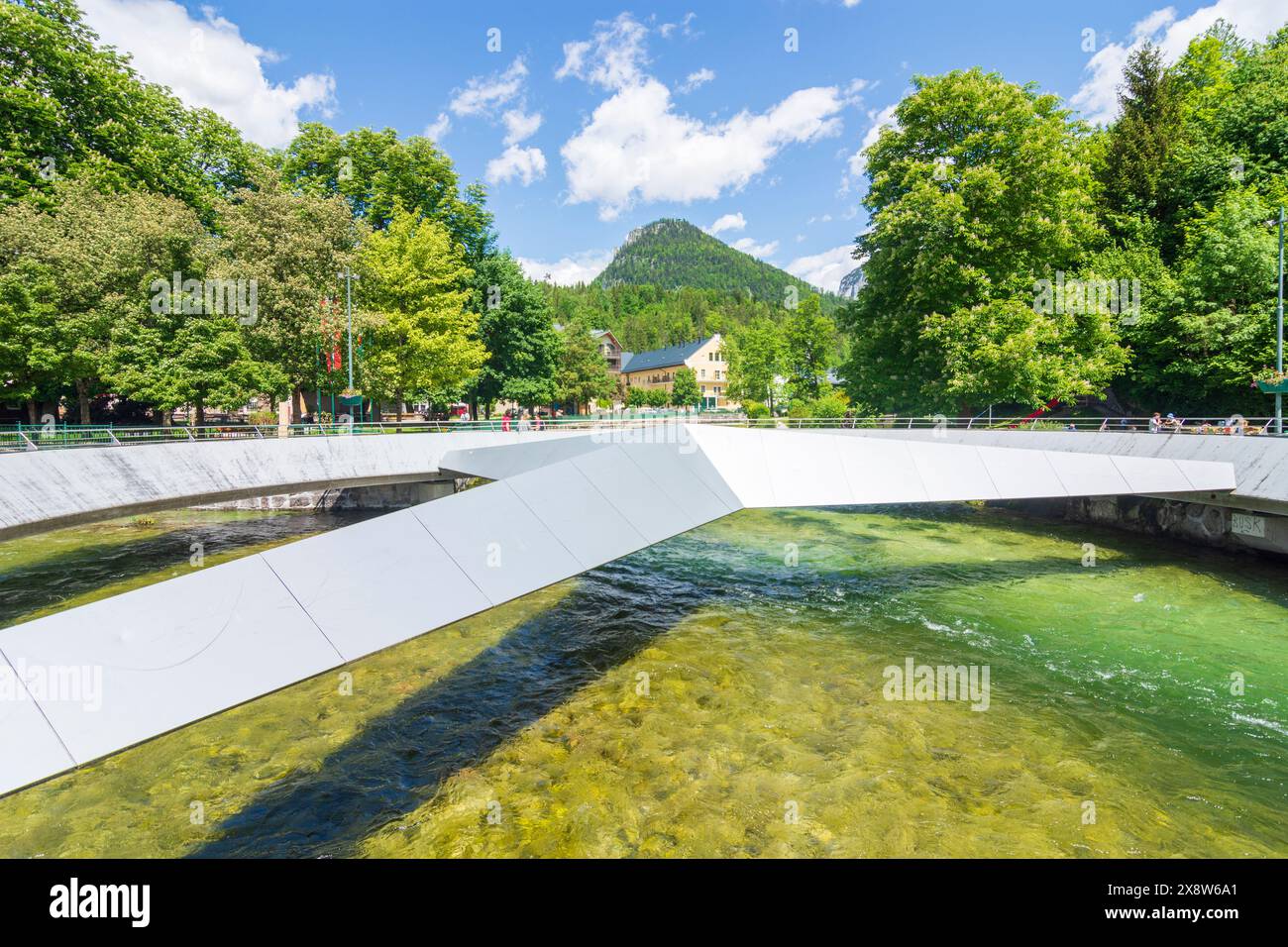 Bad Aussee: Mercedes Bridge is a pedestrian bridge. It has the shape of ...
