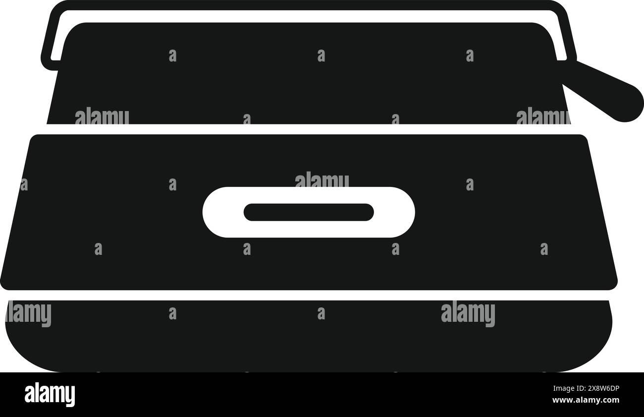 Vector illustration of a simple credit card terminal icon isolated on a ...