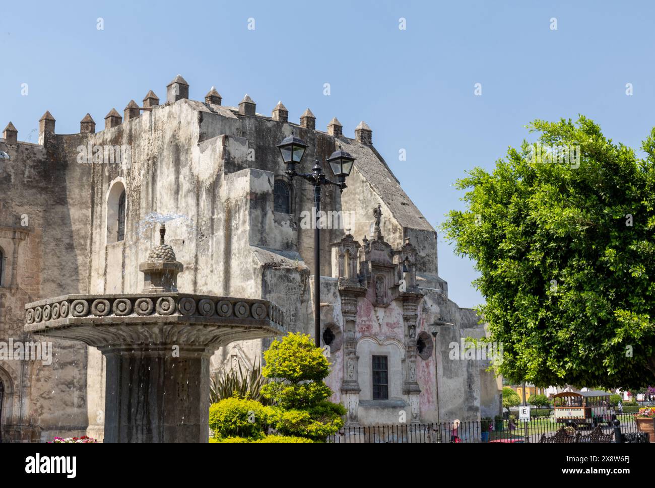 Yuriria, Mexico, May, 26, 2024: Exterior view of the former Augustinian ...