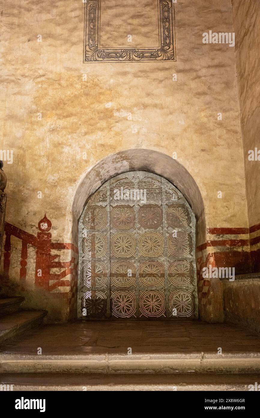 Yuriria, Mexico, May, 26, 2024: View of a corridor of the former ...