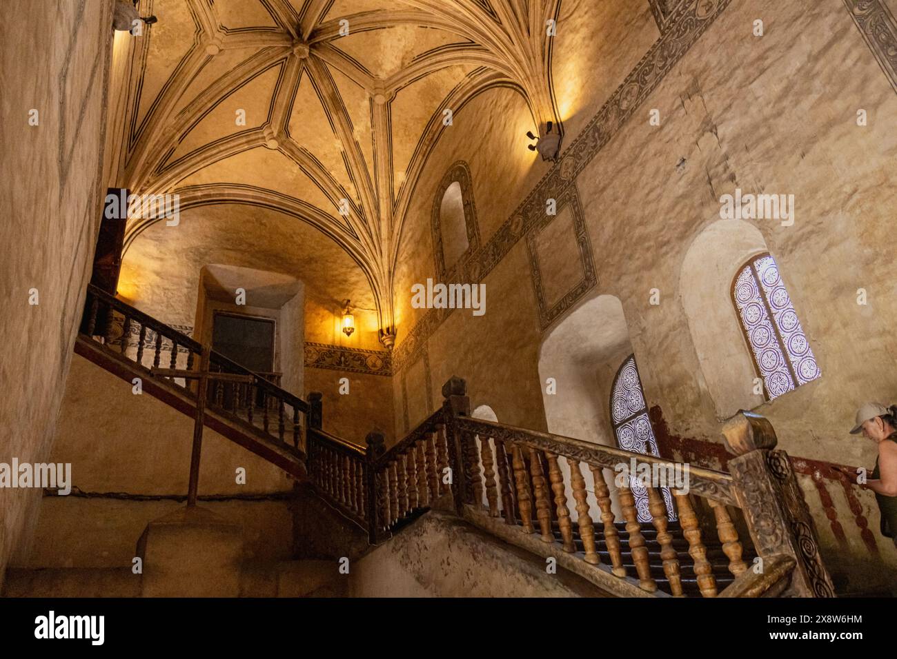 Yuriria, Mexico, May, 26, 2024: View of a corridor of the former ...