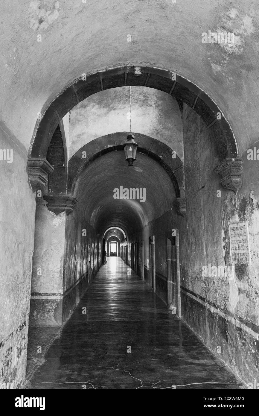 Yuriria, Mexico, May, 26, 2024: Exterior view of the former Augustinian ...