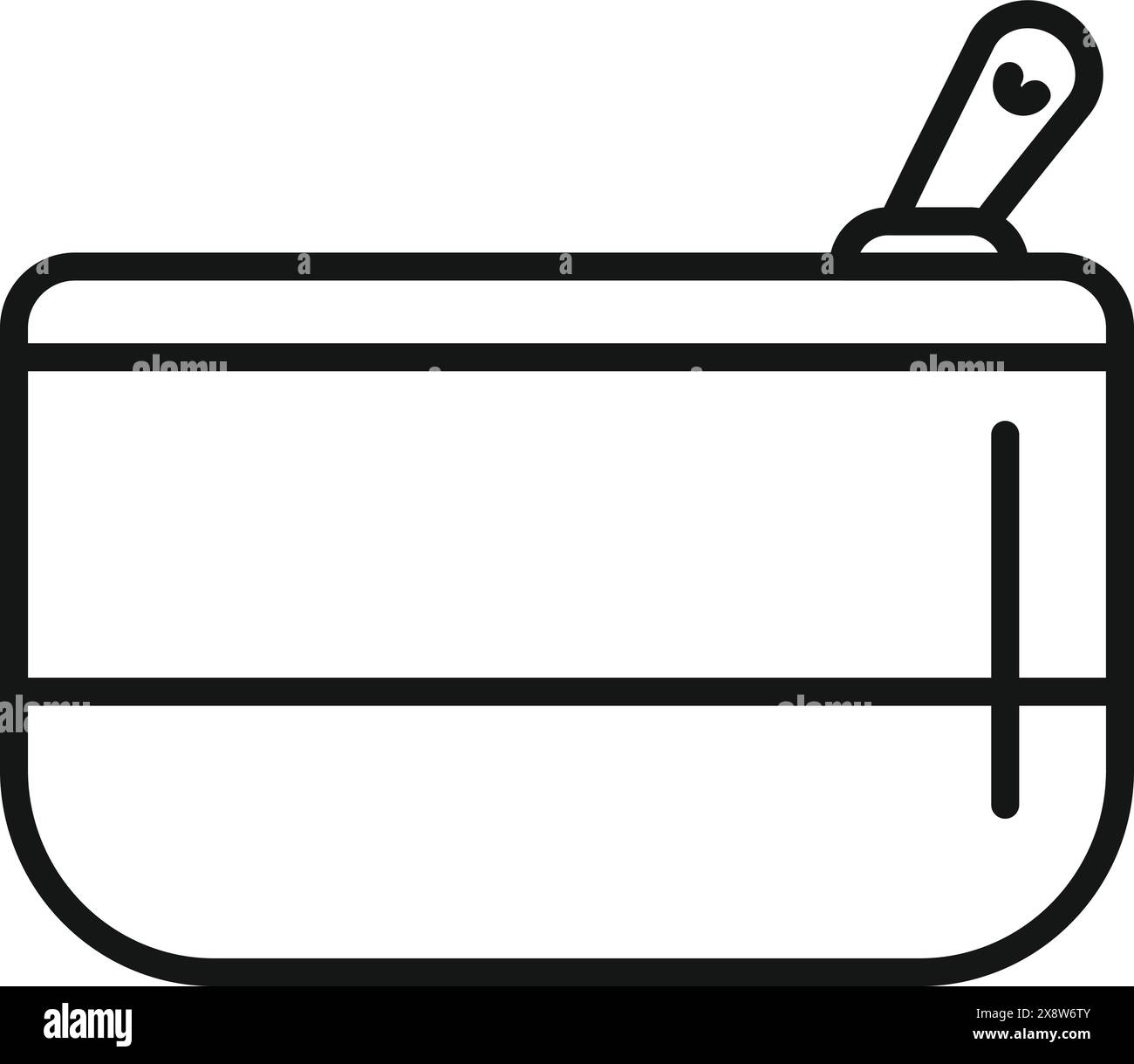 Simple vector illustration of a cosmetic pouch with a zipper, suitable ...