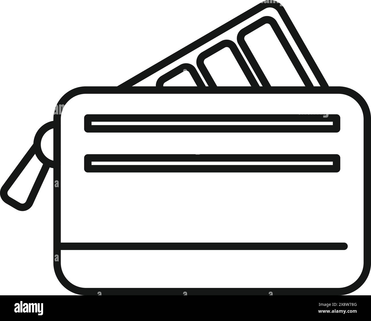 Cashless management line icon Cut Out Stock Images & Pictures - Alamy