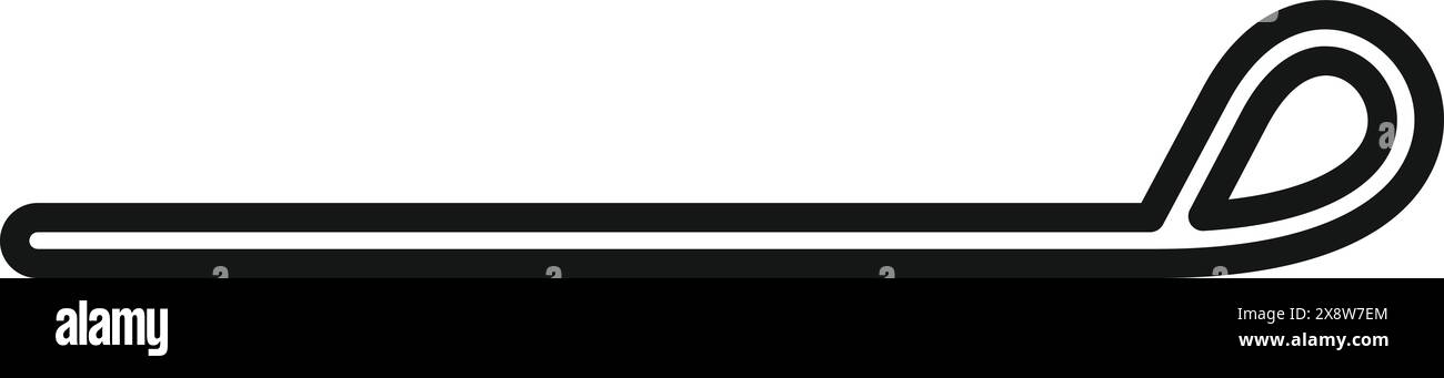 Simple vector illustration of a bobby pin for hair, isolated on white ...