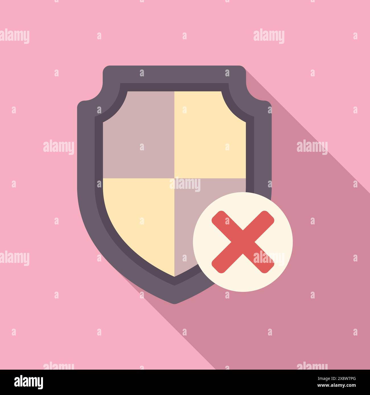 Graphic of a shield with a diagonal split, half shaded, indicating ...