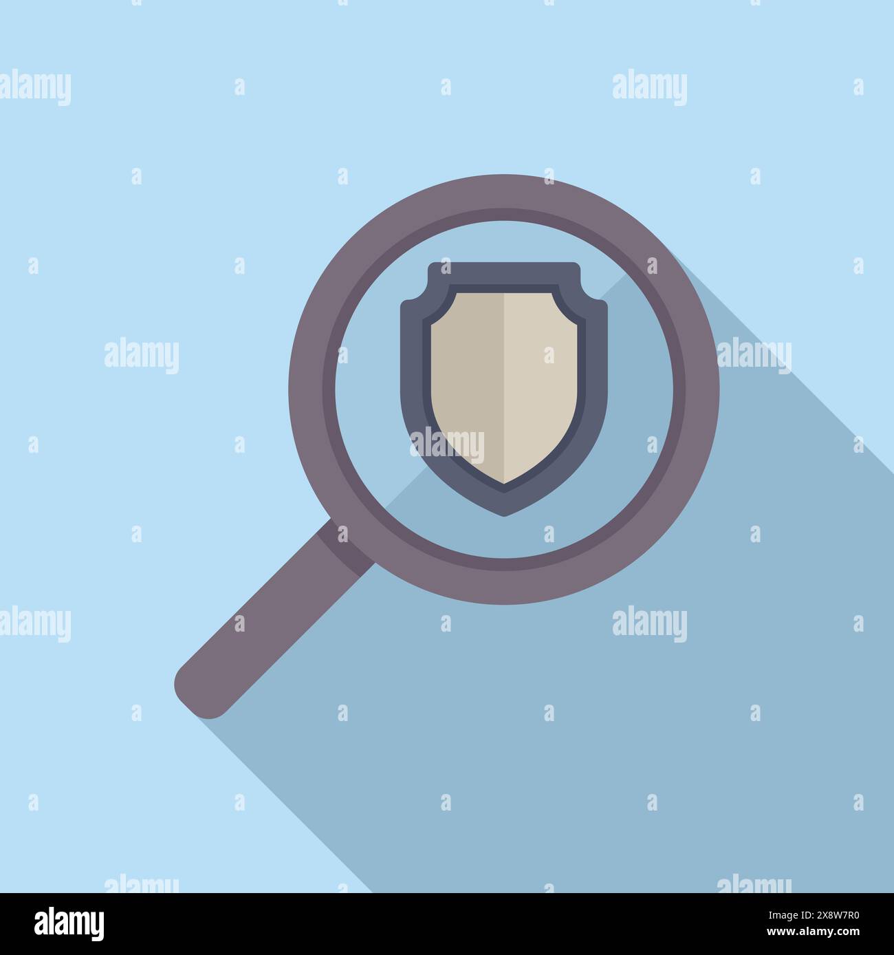 Vector illustration of security search concept with a magnifying glass ...