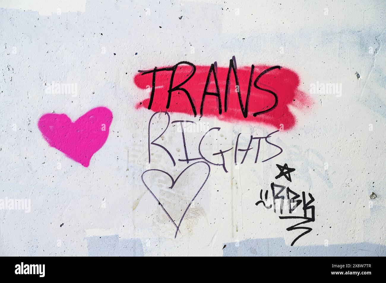 Trans rights graffiti Stock Photo - Alamy