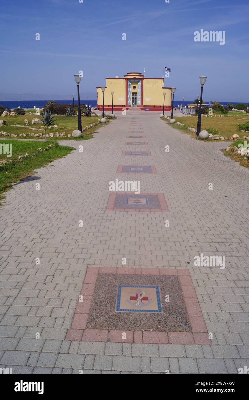 Rhodes Old Town, Greece: pathway to the Hydrobiological station and the ...