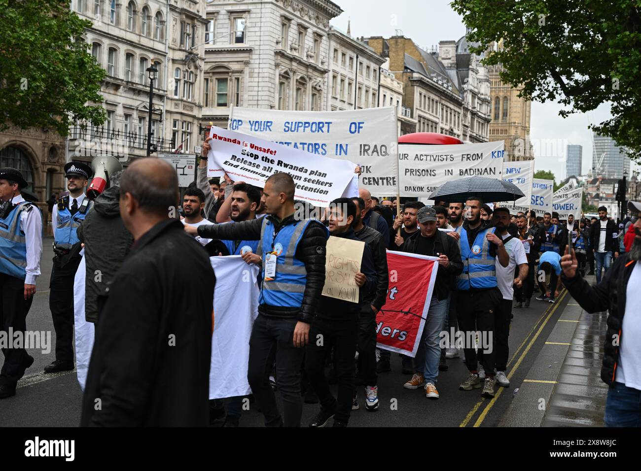 London, England, UK. 27th May, 2024. A protest organised by the Dakok ...