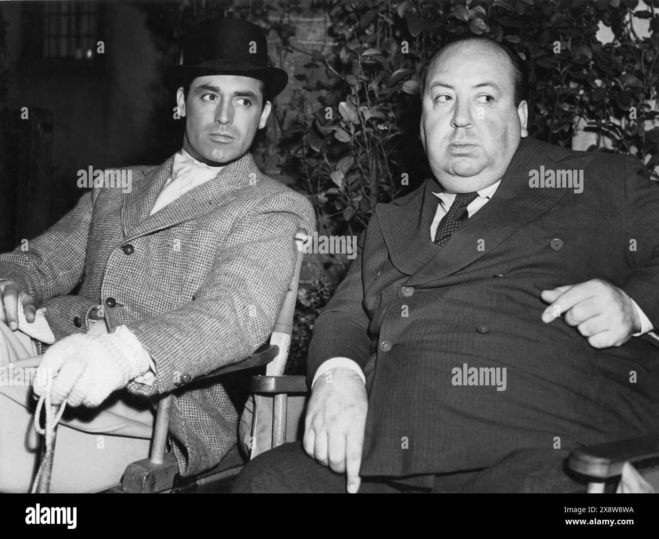 CARY GRANT and ALFRED HITCHCOCK on the set of SUSPICION 1941 Director ...