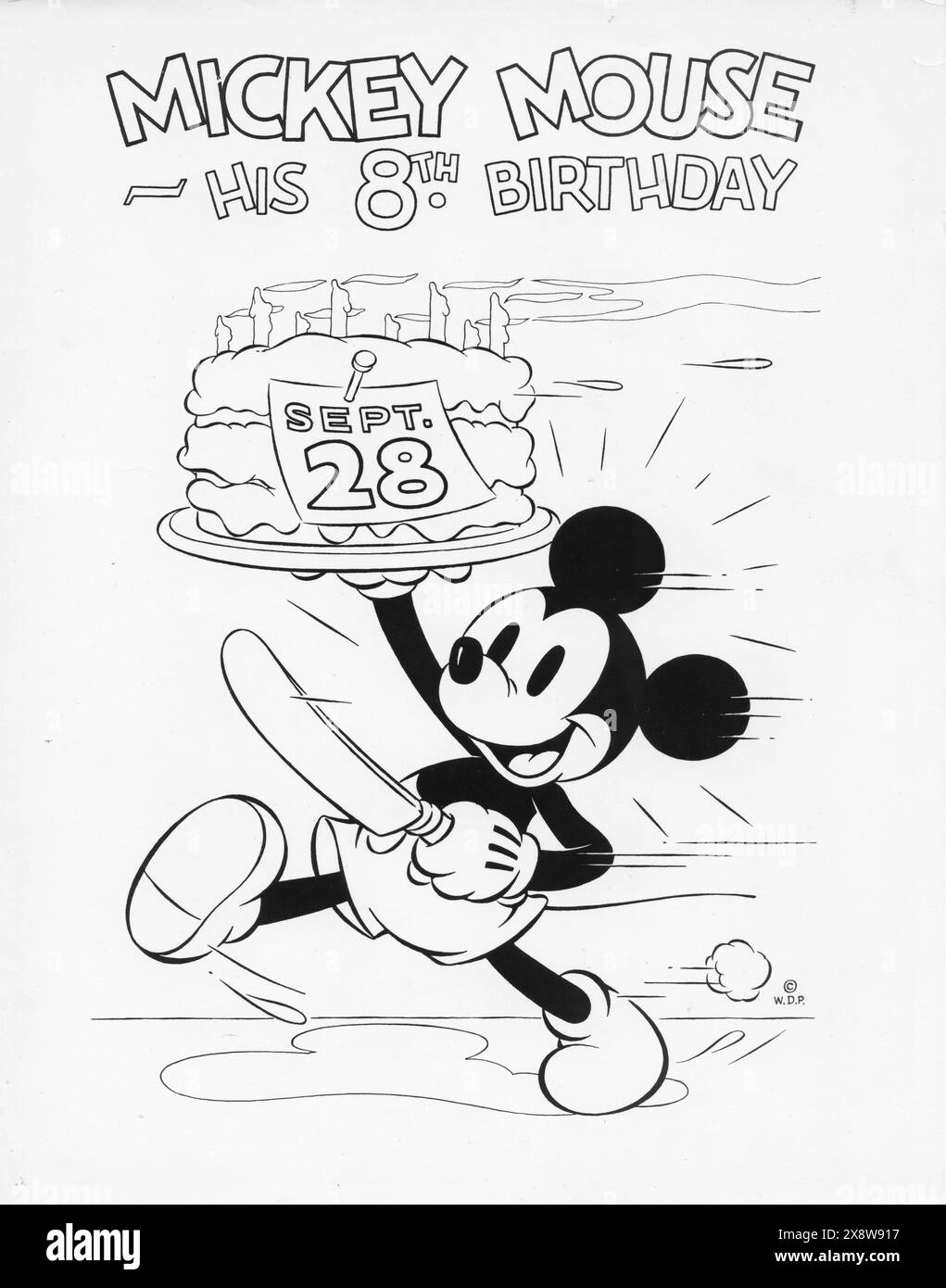 MICKEY MOUSE 8th Birthday Publicity September 28th 1936 Walt Disney ...