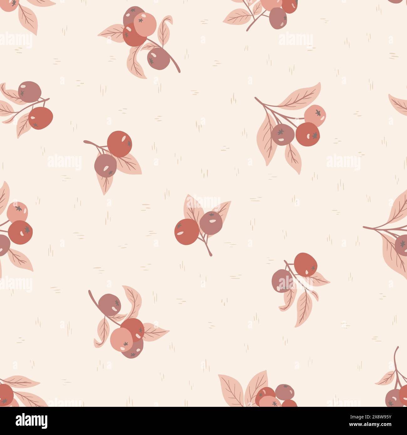 Seamless vector pattern stylized pink and red berry toss, textile ...