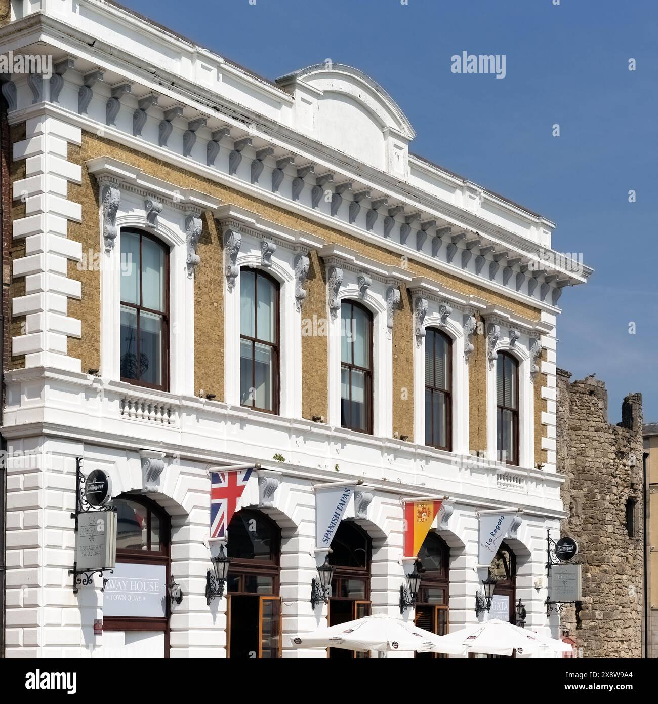 SOUTHAMPTON, UK - MAY 12, 2024: Exterior view of La Regata restaurant ...