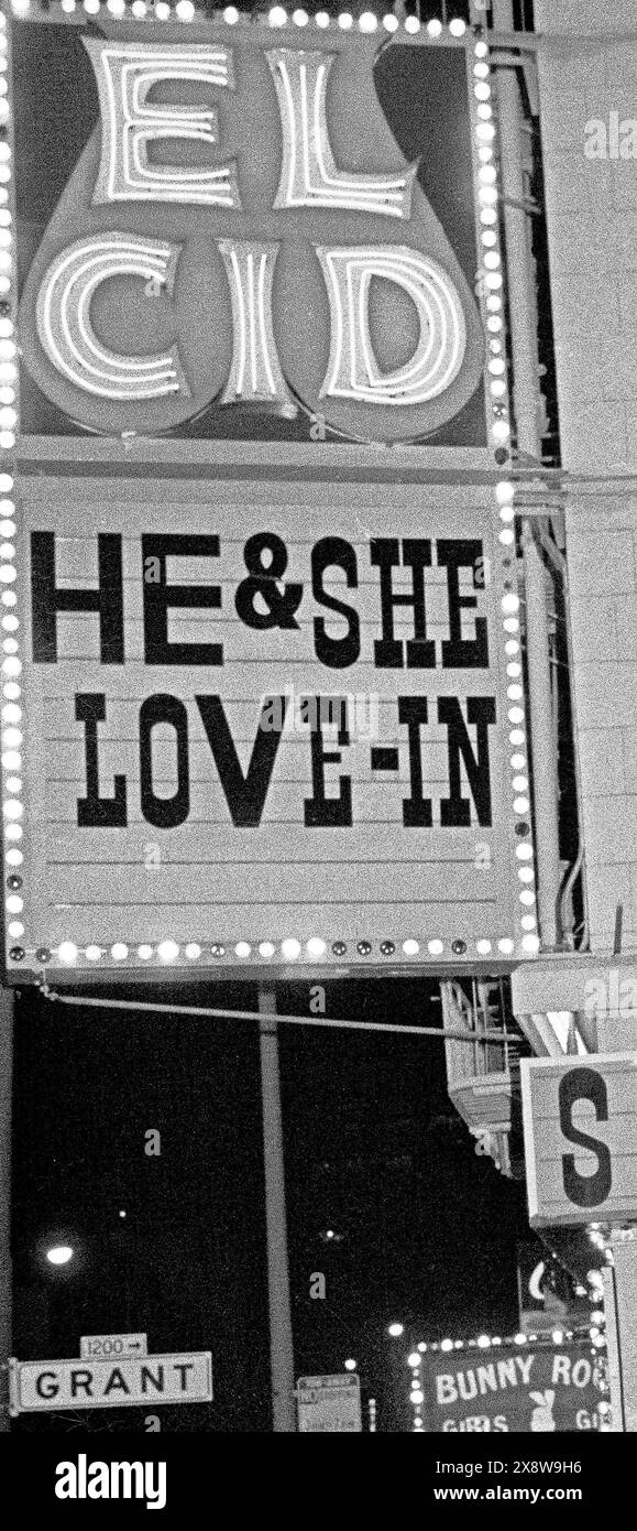 El Cid club in San Francisco's North Beach, California, 1977 Stock ...