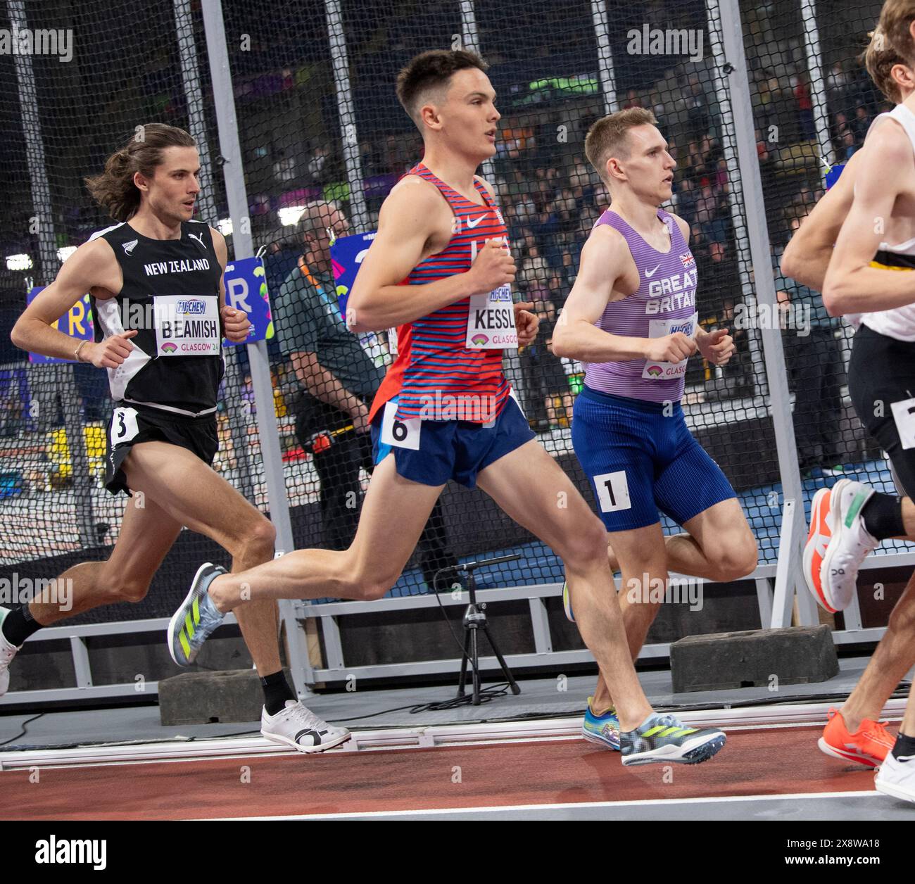 Hobbs Kessler of the USA competing in the men’s 1500m at the World ...