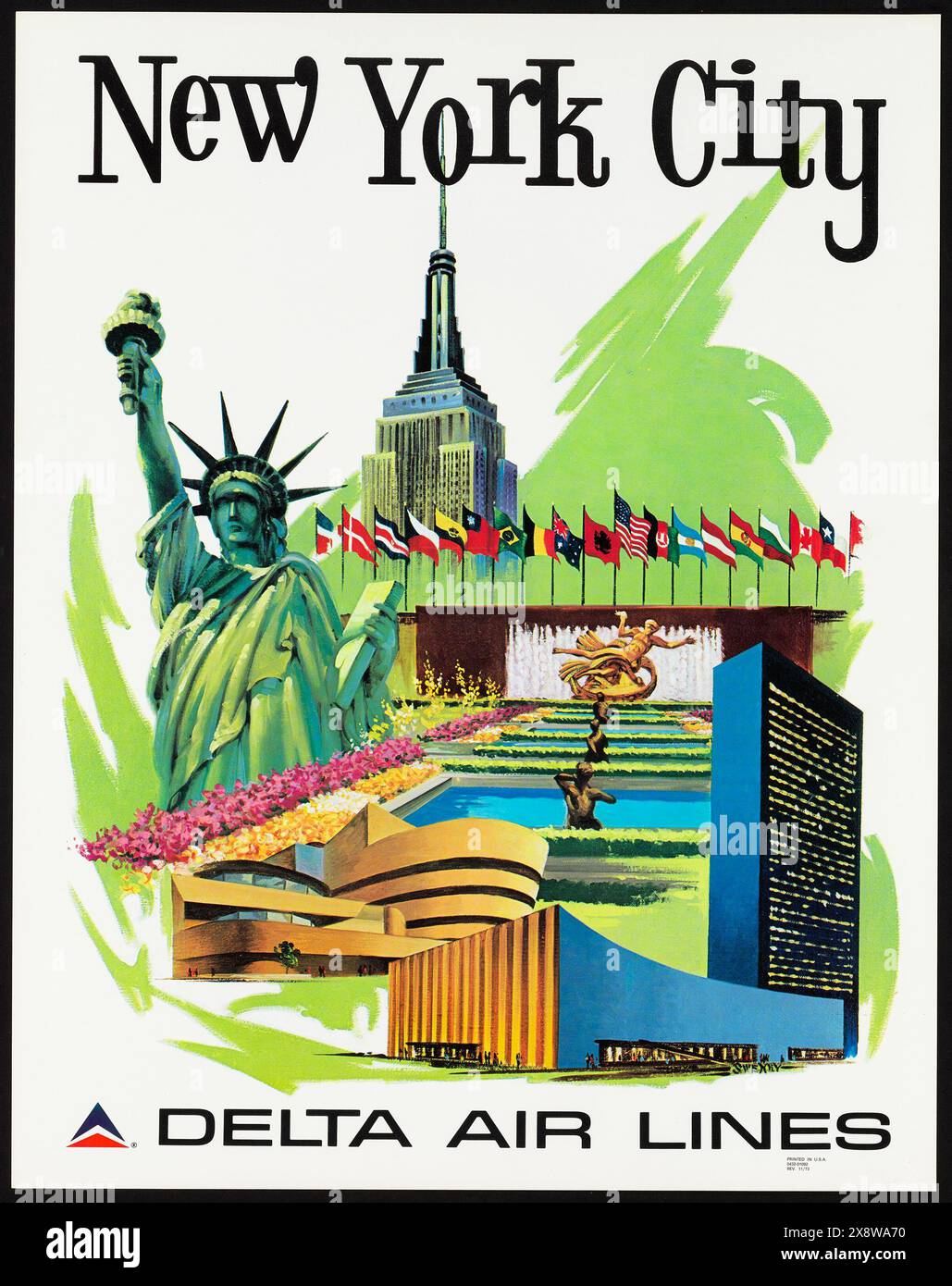New York City - Delta Airlines - 1960's Stock Photo - Alamy