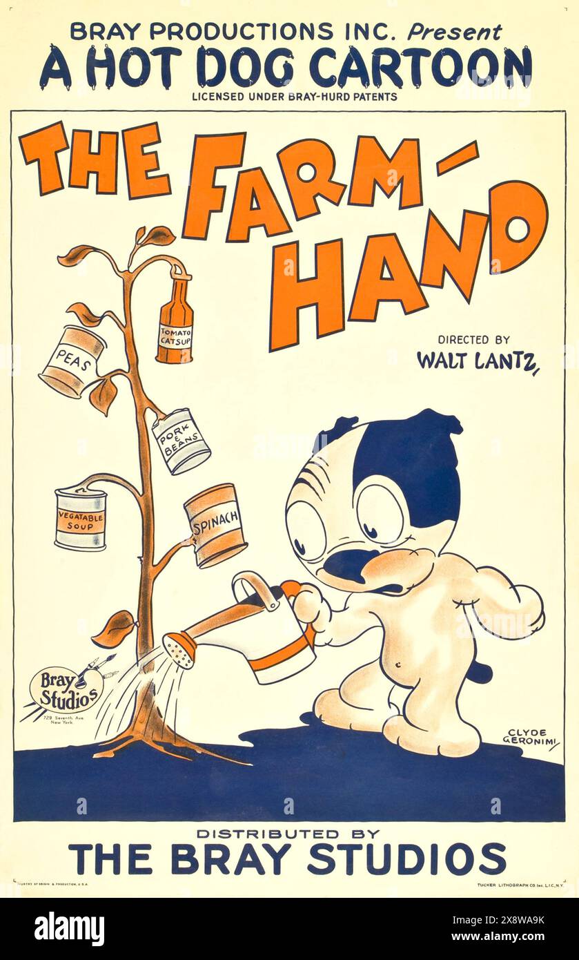 Clyde Geronimi - The Farm-Hand (Bray Studios) Poster - Animated by ...