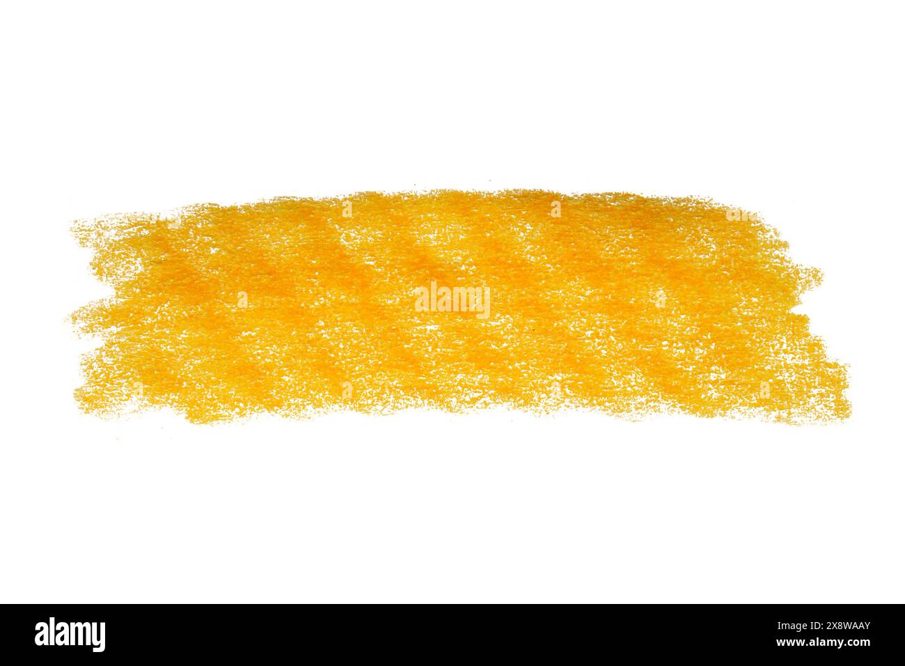 Orange crayon stroke design element on isolated white background Stock ...