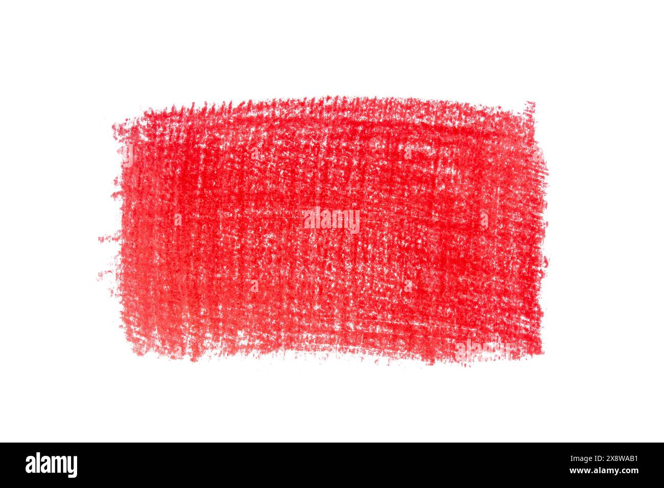 Red crayon scribble doodle design element on isolated white background ...